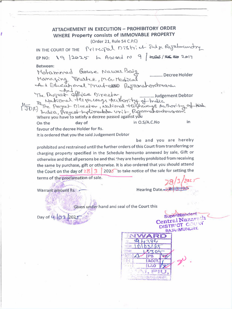 Petition in EP No.09 of 2025 Filed by Md. Gouse Med & Edn Trust | PDF