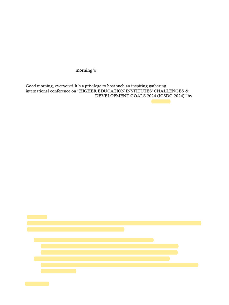 MC Script For ICSDG 2024 - Inaugural Agenda-Corrections | PDF ...