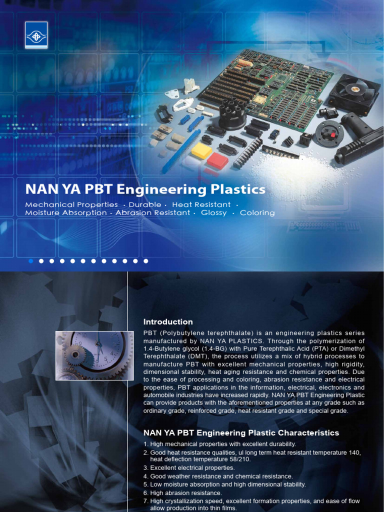 NAN YA PBT Engineering Plastics | PDF | Fibers | Glasses
