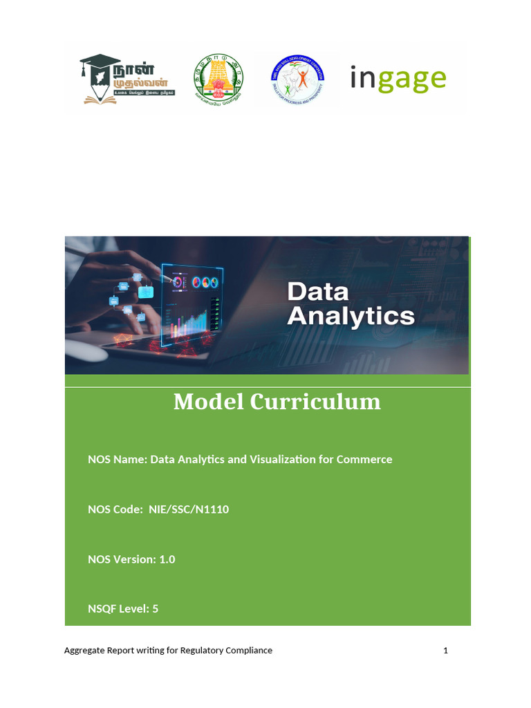Data Analytics and Visualization For Commerce Curriculum NOS Template | PDF | Data Analysis ...