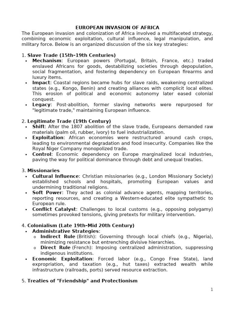 European Invasion of Africa | PDF | Apartheid | Colonialism