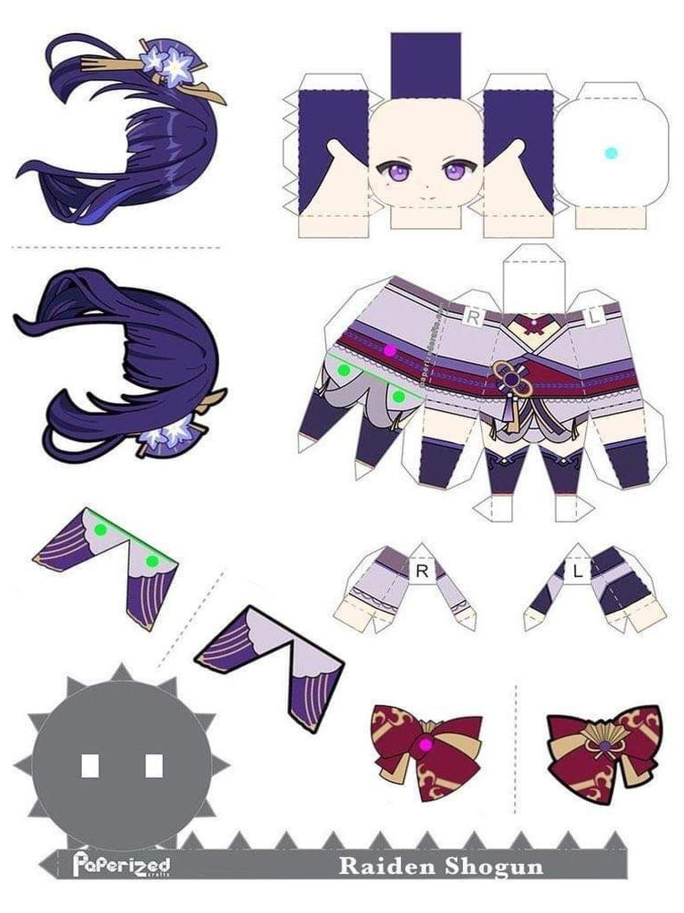 Papercraft Neuvillette Cat Dan Raiden Shogun | PDF