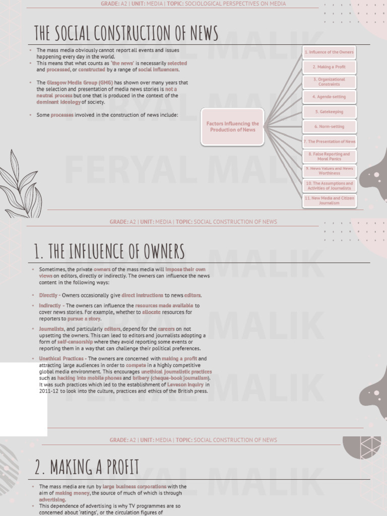 Social Construction of News | PDF
