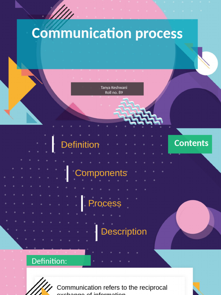 Communication Process | PDF | Communication | Interpersonal Communication