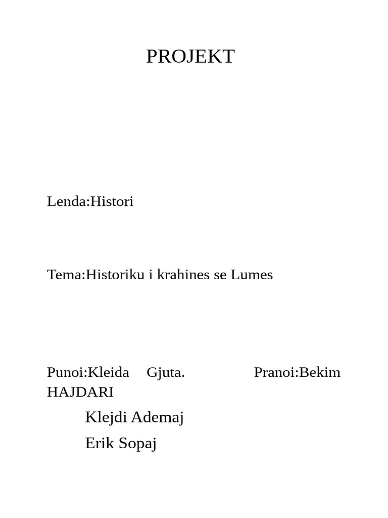 Projekt: Lenda:Histori | PDF