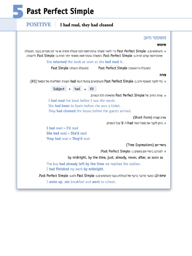 Past Perfect Simple | PDF