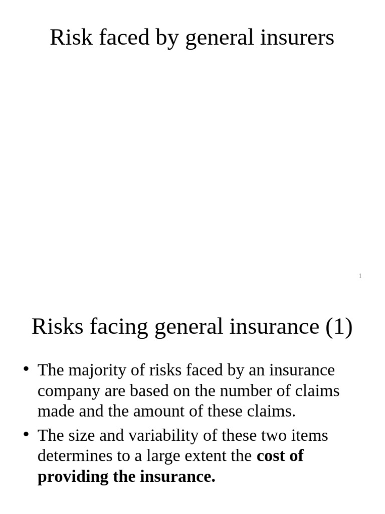 Risks in General Insurance Explained | PDF | Insurance | Risk