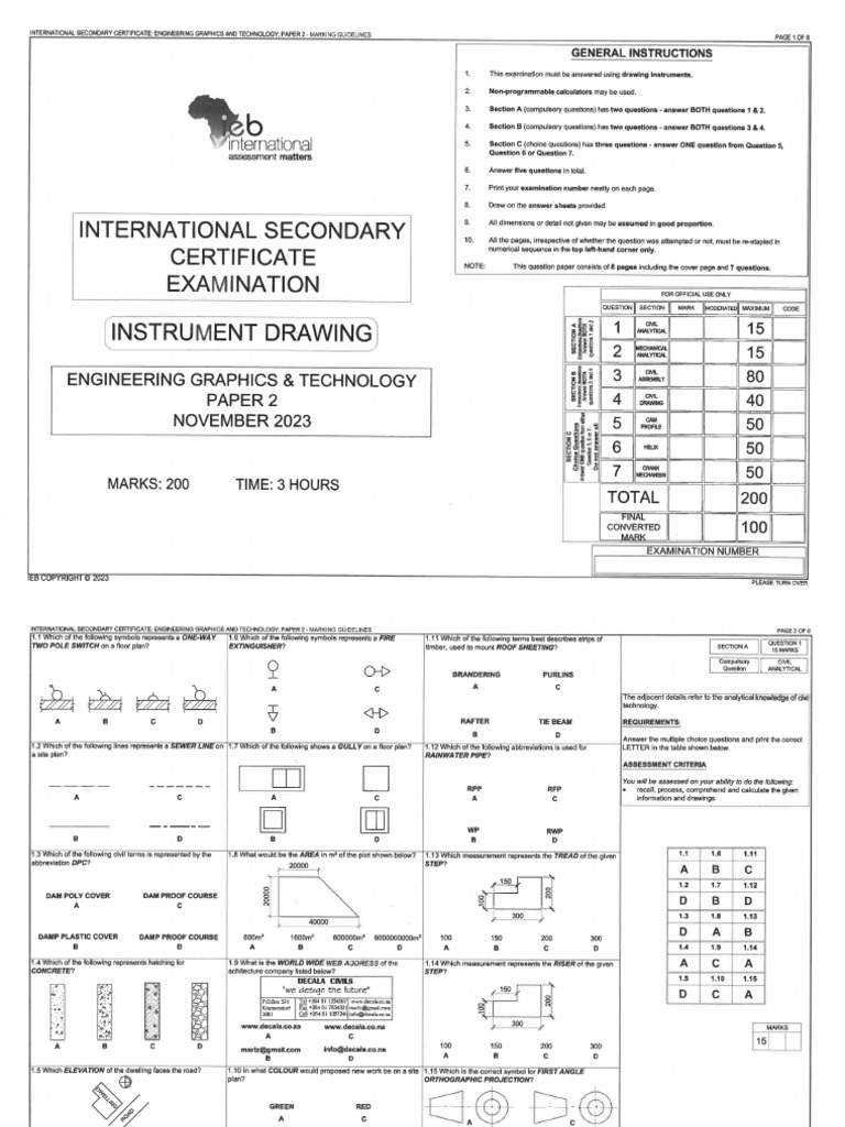 ISC Engineering Graphics and Technology P2 Memo 23 | PDF