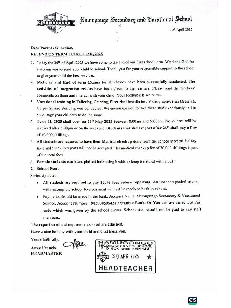 Circular EOT1 2025 | PDF