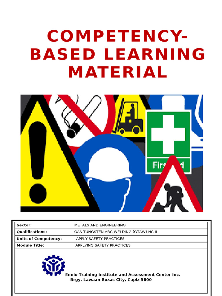 CBLM GTAW NC II - Unit 1 Common Competency | PDF | Personal Protective Equipment | Hazards