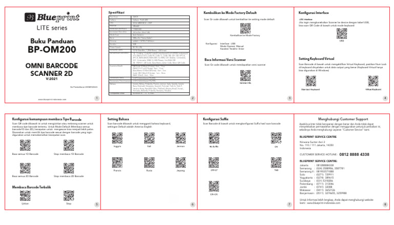 Panduan Manual Barcode Scanner 2D | PDF