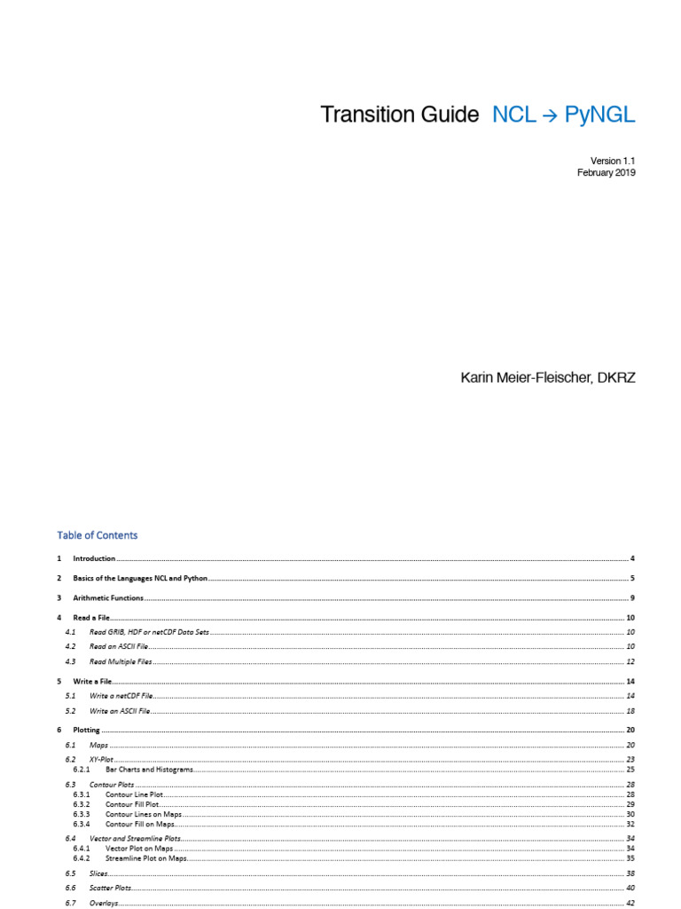 Transition Guide NCL PyNGL | PDF | Python (Programming Language) | Computer Programming