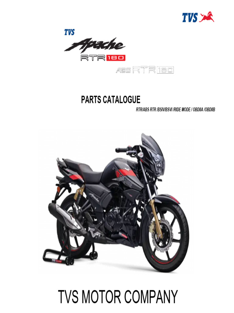TVS Apache RTR 180 Parts Catalogue | PDF | Piston | Clutch