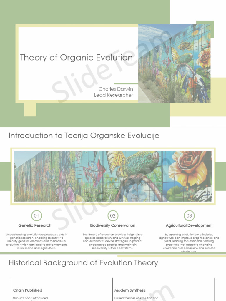 Theory of Organic Evolution: Charles Darwin Lead Researcher | PDF ...