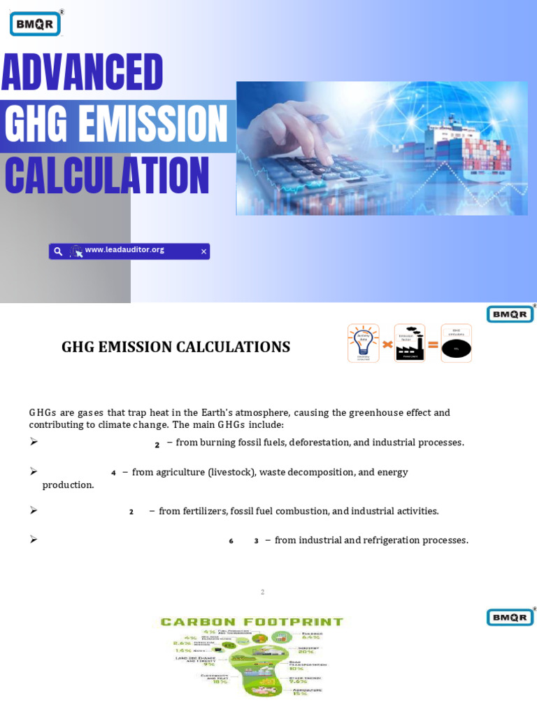 ADVANCED GHG EMISSION CALCULATION | PDF | Greenhouse Gas | Climate Change