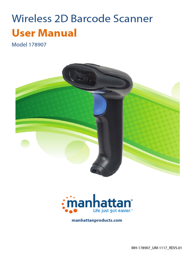 Manual Book Wireless 2D Barcode Scanner Model 178907 | PDF | Barcode | Image Scanner