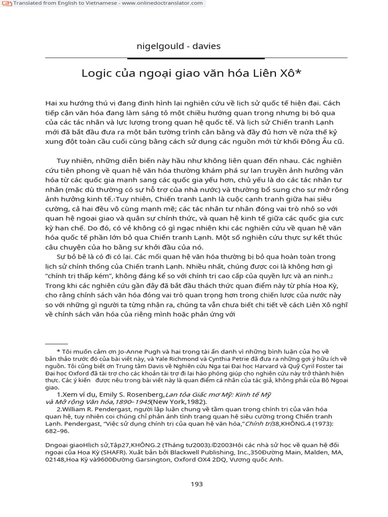 The Logic of Soviet Cultural Diplomacy - En.vi | PDF