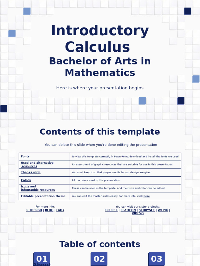 Introductory Calculus - Bachelor of Arts in Mathematics by Slidesgo ...