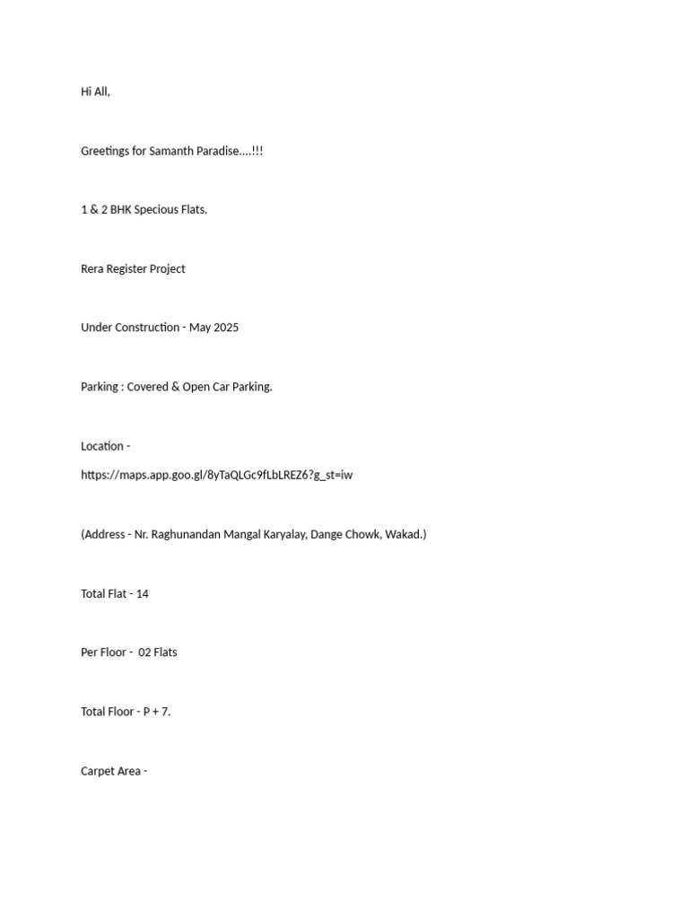 Samarth Paradise | PDF