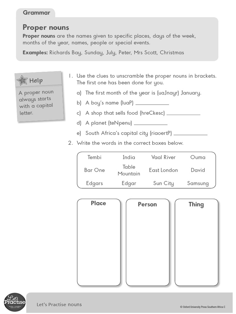 Grade_4_English_HL_Lets_Practise_Nouns | PDF | Noun | Linguistics