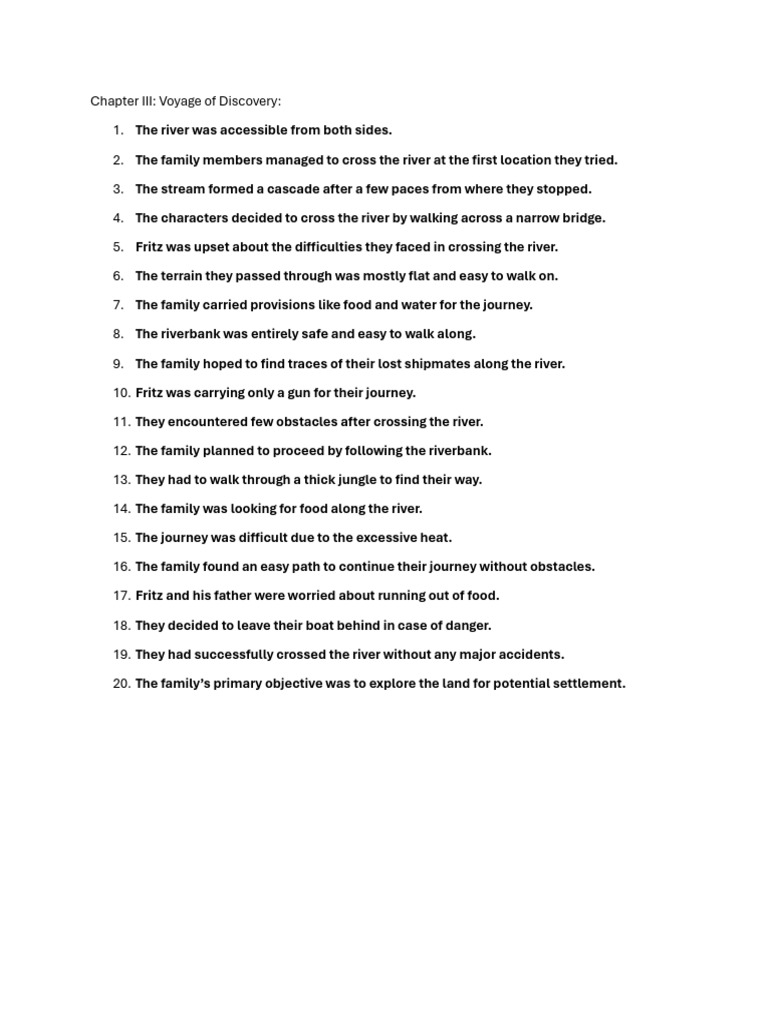 Chapter III True False | PDF