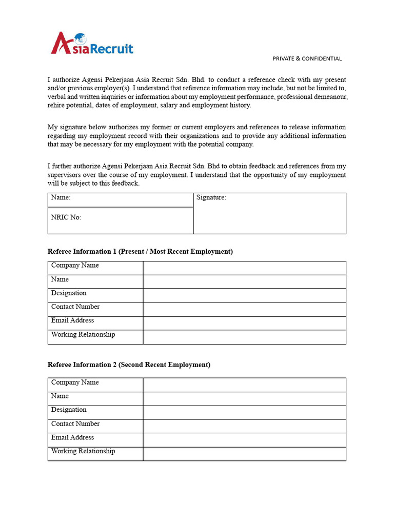 Referee Form | PDF