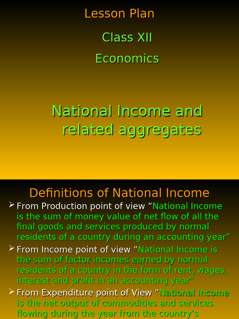 Circular Flow of National Income | PDF | Measures Of National Income ...