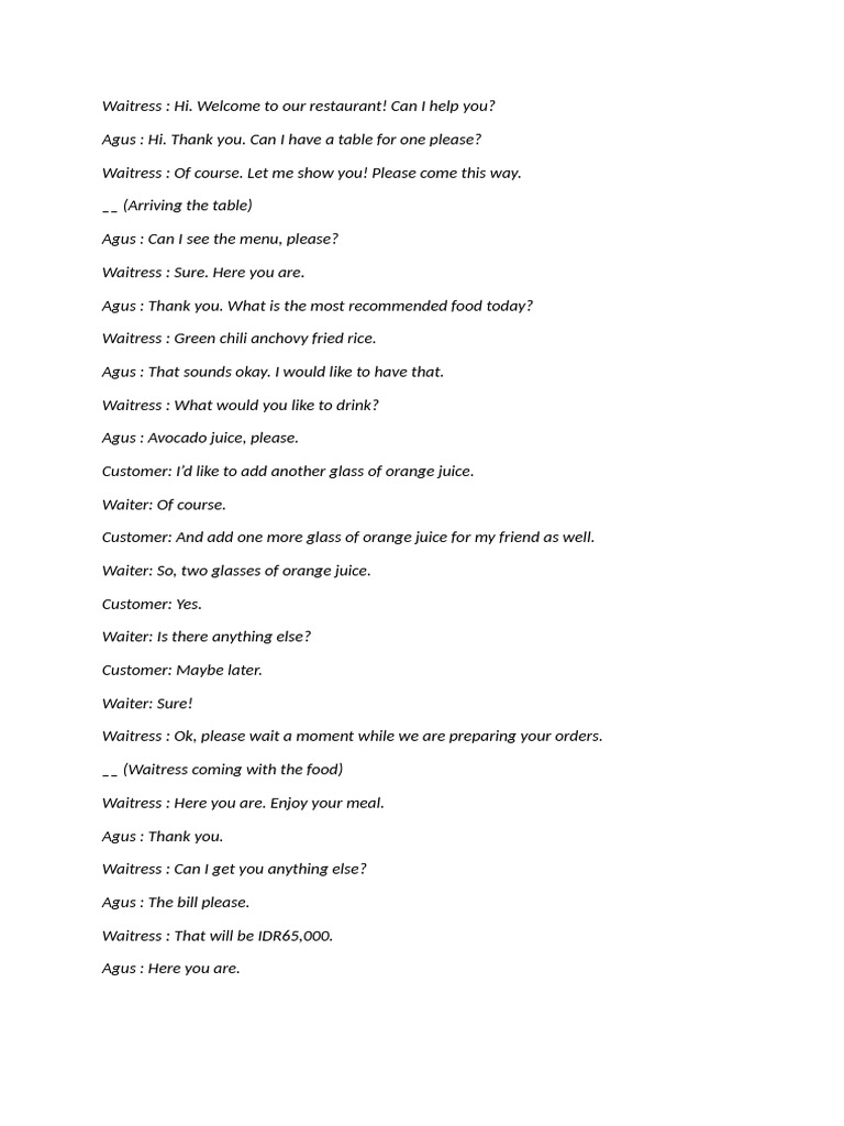 Waitress | PDF