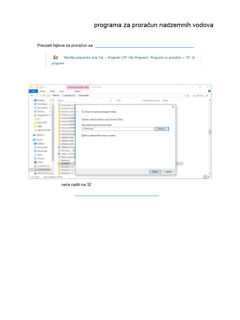 Uputstvo Za Pokretanje Programa | PDF