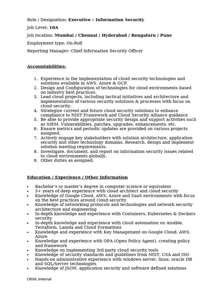 10A - Corporate Technology - Information Security - Cloud Security | PDF | Cloud Computing ...