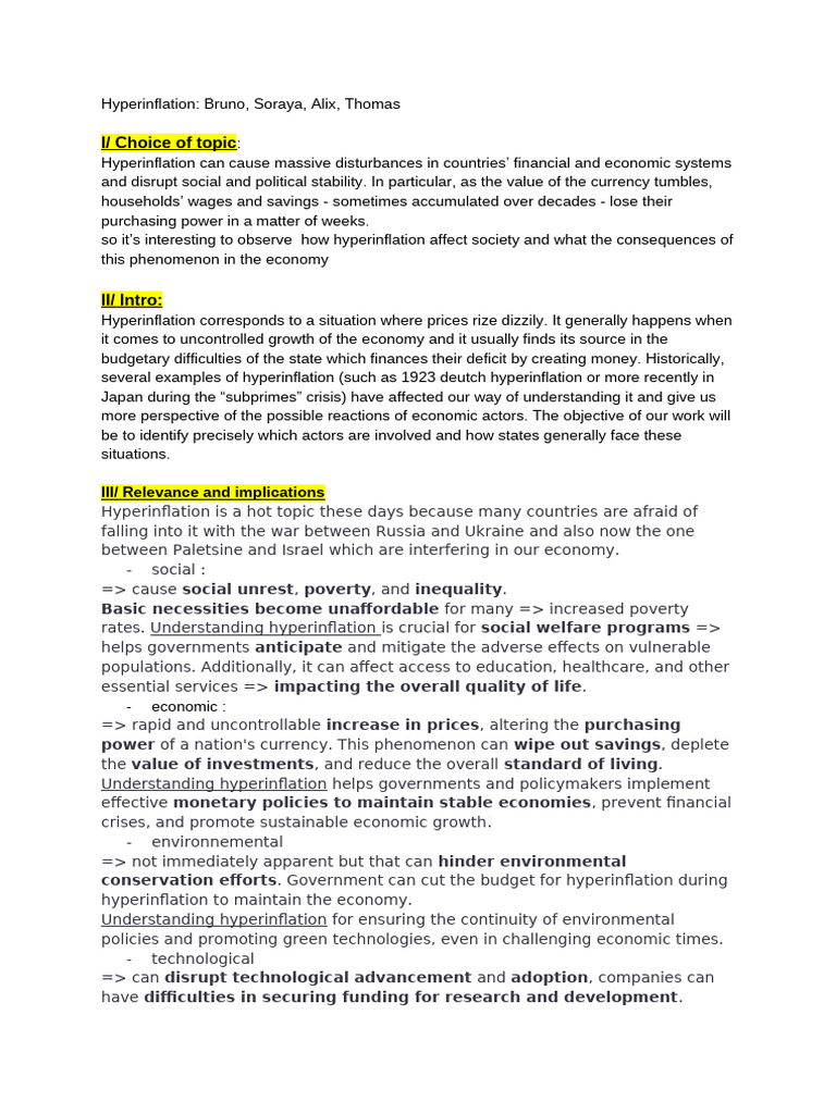 Understanding Hyperinflation's Impact | PDF | Economies | Macroeconomics