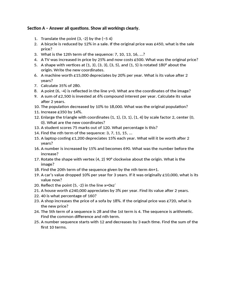 Igcse Questions | PDF