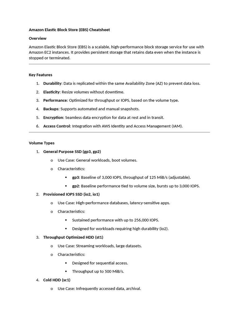 Amazon Elastic Block Store | PDF | Computer Architecture | Computing