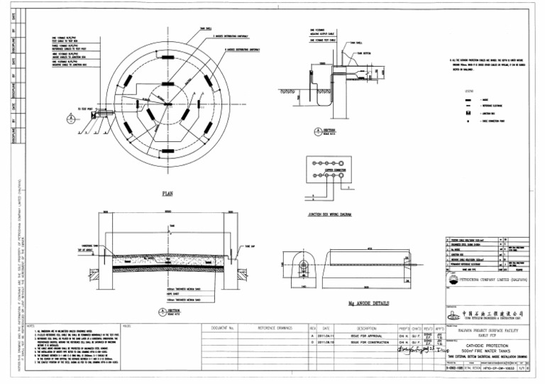 HFY0-CP-DW-10033 - 500m3 Fire Water - Tank External Bottom Sacrificial ...