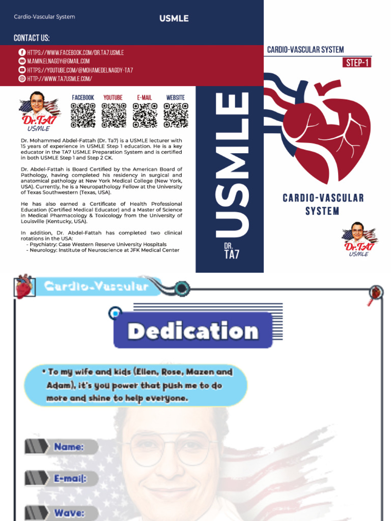 Dr.ta7 Usmle Step 1 - Cvs System (New Edition) 2-Copy-copy | PDF | Membrane Potential | Heart Valve