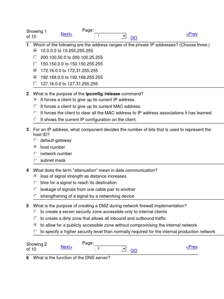Ccna Discovery Practice Final Exam Pdf Ip Address Wireless Lan
