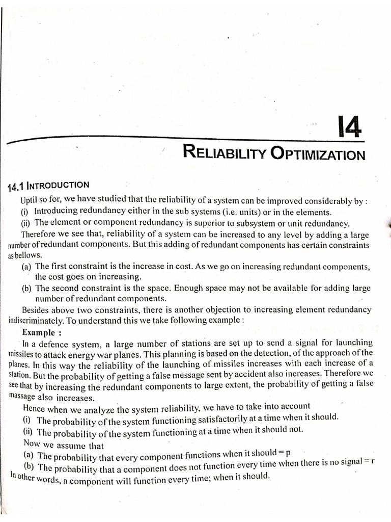 Reliability Optimization | PDF | Reliability Engineering | Mathematical ...