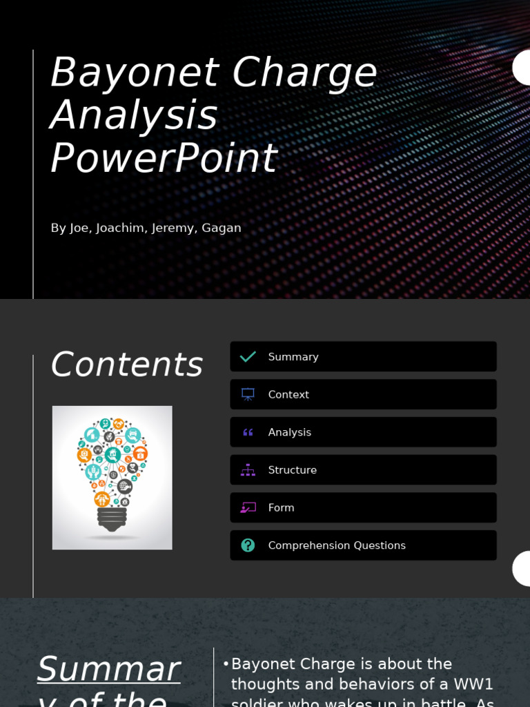 Bayonet Charge Analysis PowerPoint | PDF | Poetry