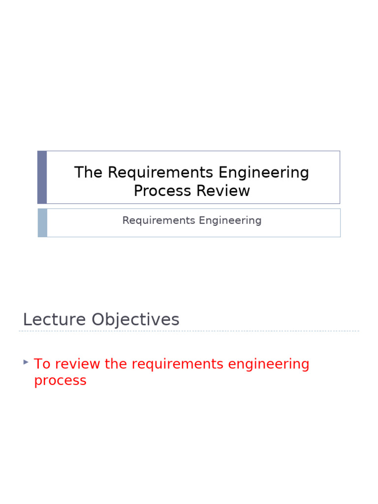 CH 4 - Requirements Engineering Process | PDF | Verification And ...