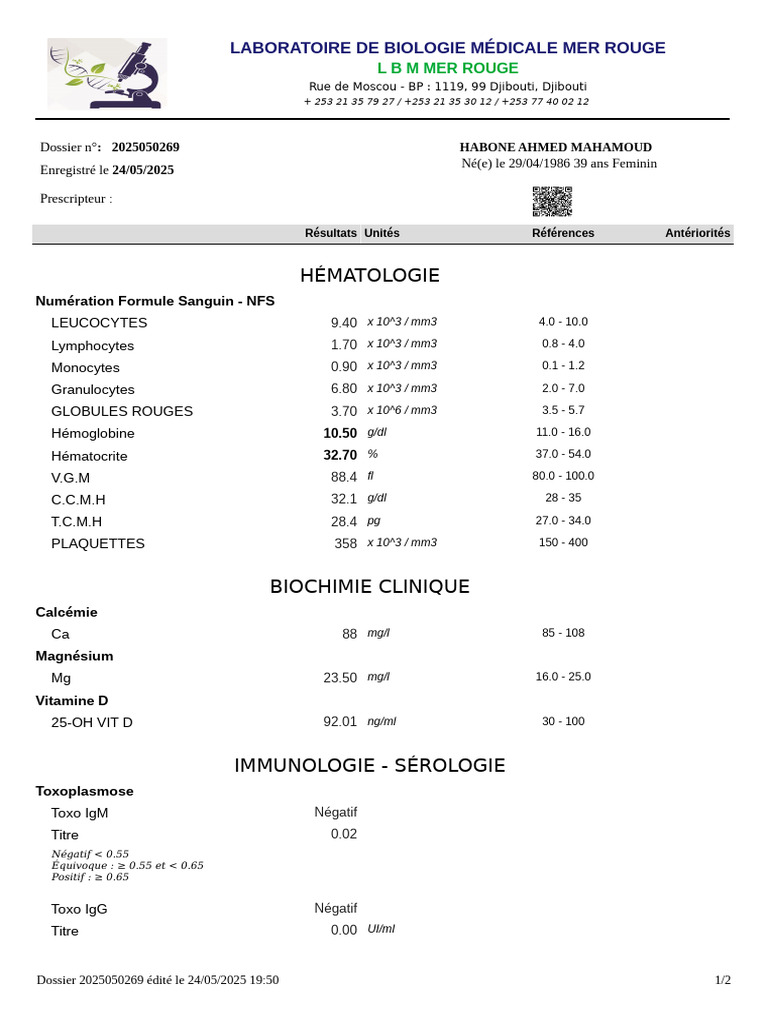 Calcémie corrigée et résultats médicaux | PDF | Pathologie | Immunologie