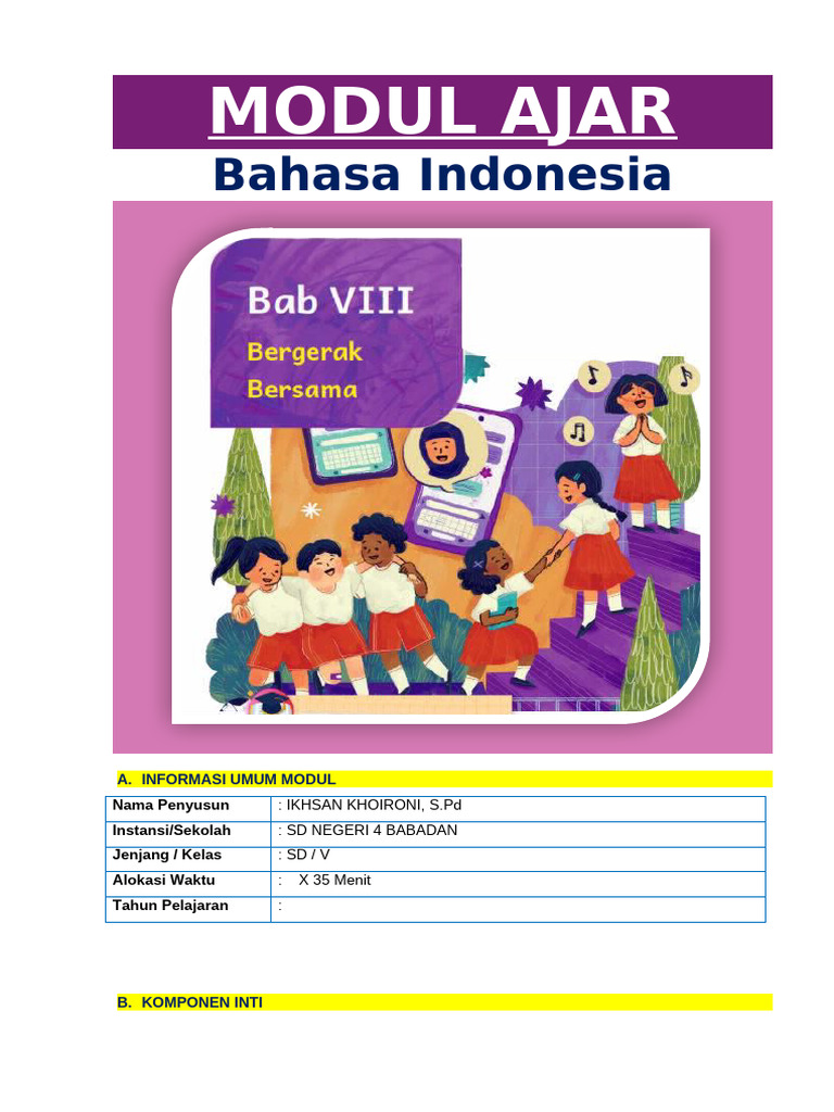 BAB 8 - MA B Indo Kls 5 SMT 2 | PDF