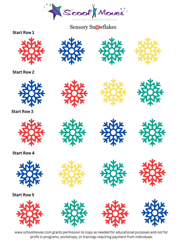 Sensory Snowflakes-1 | PDF