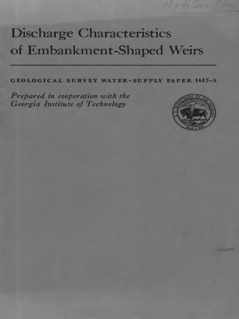 Stone Weir Embankment | PDF | Discharge (Hydrology) | Boundary Layer