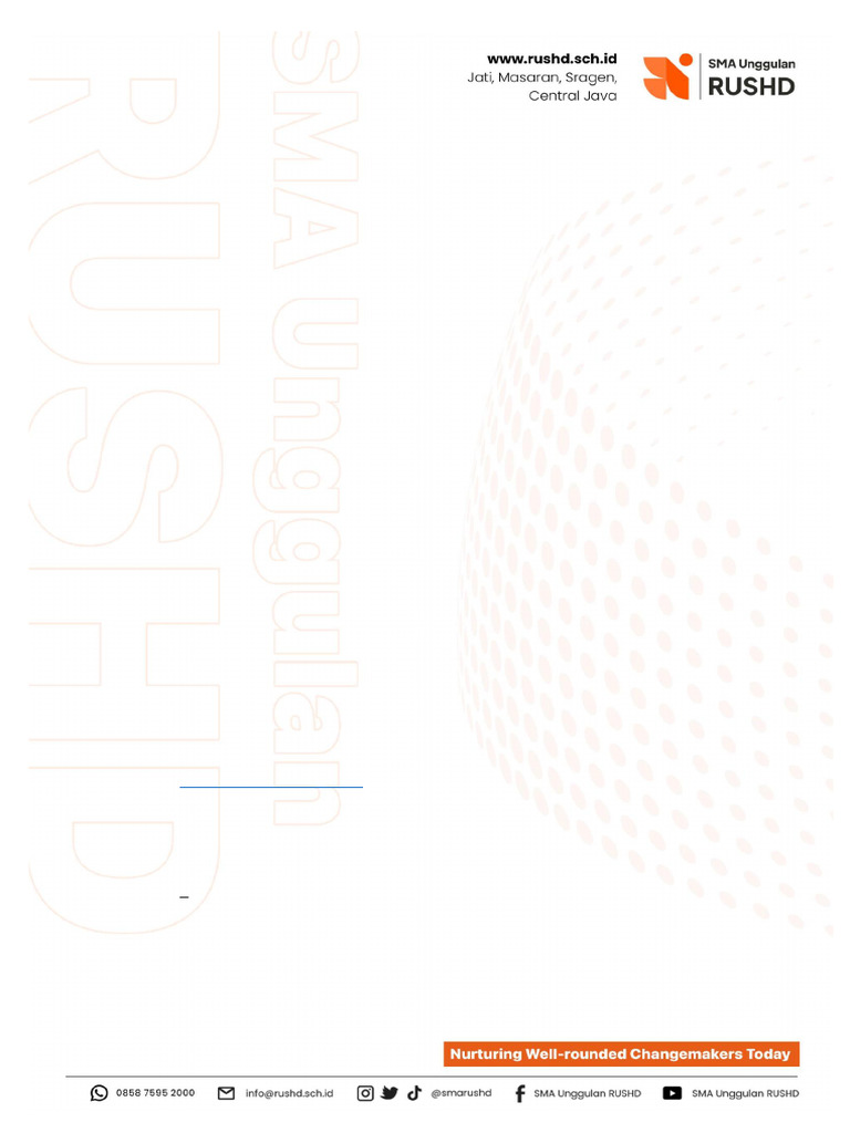 Surat Permohonan Rekomendasi PPDB Beasiswa SMA Unggulan Rushd - Kabupaten Kota Jawa Tengah. | PDF