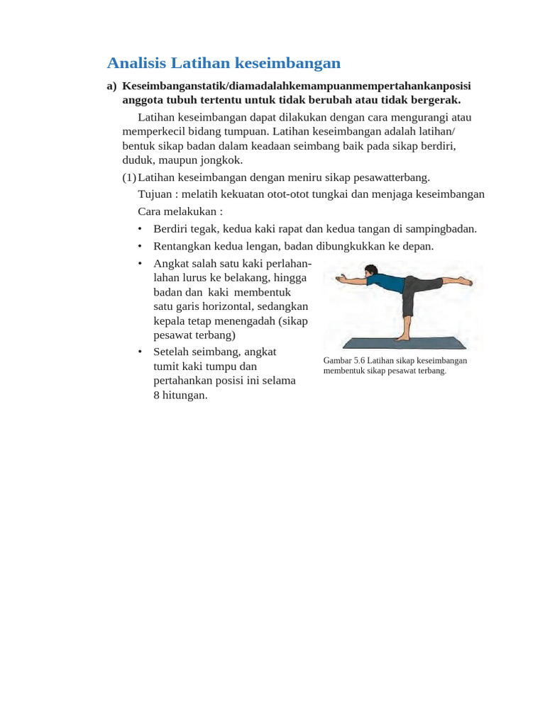 Latihan Keseimbangan dan Koordinasi | PDF