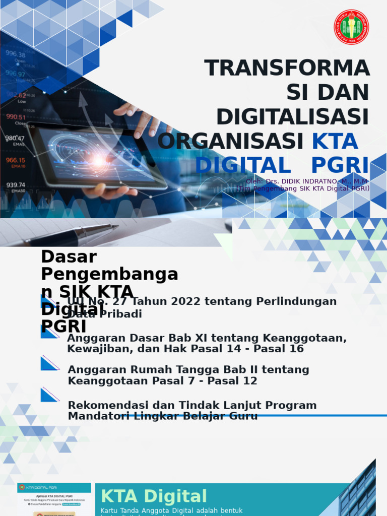 Sosialisasi KTA Digi PGRI Kabupaten Malang 2025 | PDF
