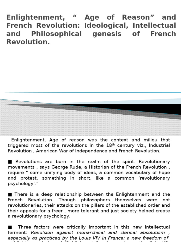 French Revolution and Enlightenement | PDF | Age Of Enlightenment ...