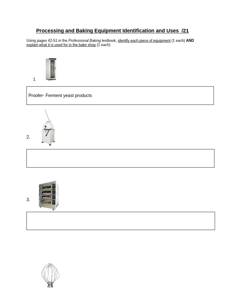 Baking Equipment- Theory #2 | PDF