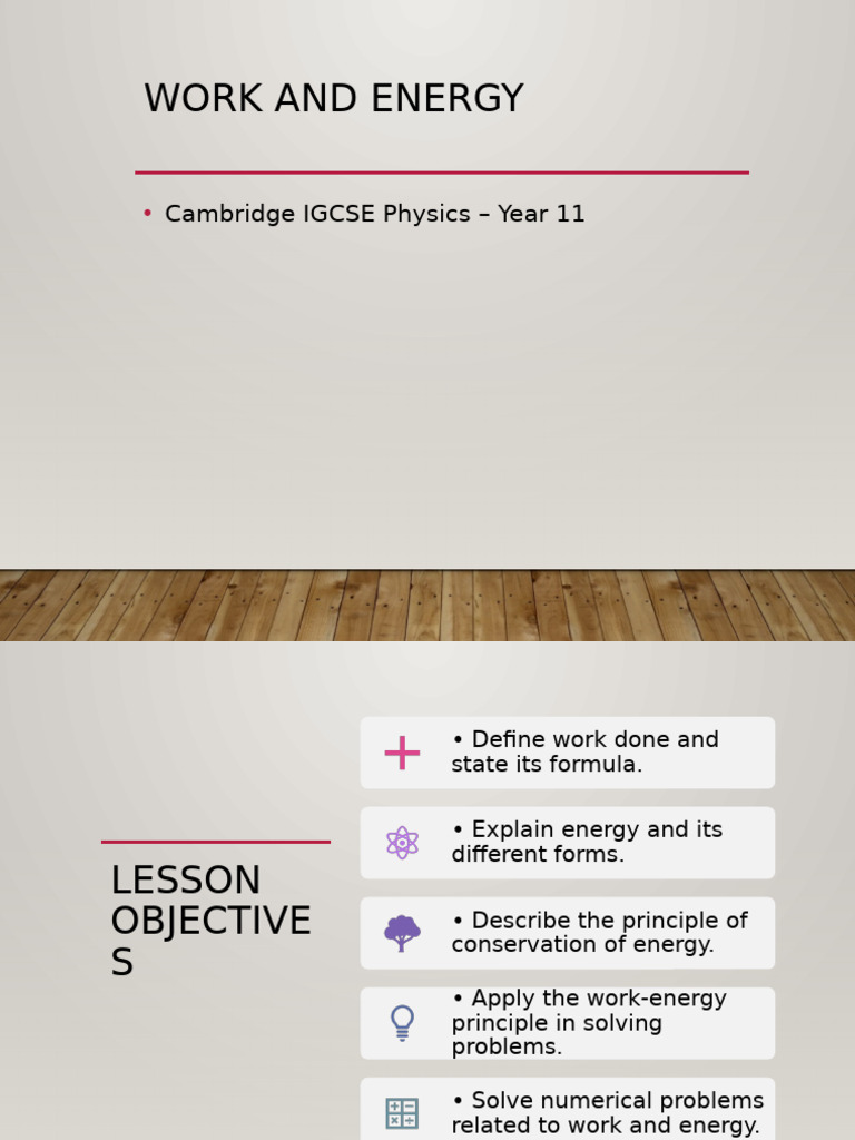1.work and Energy Presentation | PDF | Potential Energy | Force
