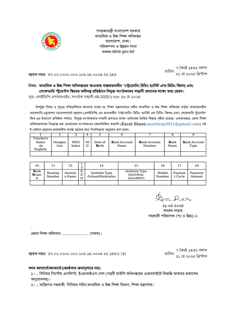 SRH Letter | PDF